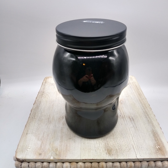 Holiday | Large Glass Skull Container With Metal Lid | Poshmark